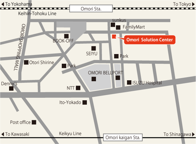Omori Solution Center Map | Hitachi Solutions